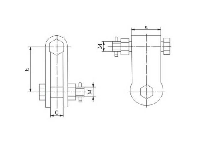 High Strength Material Clevis Plate / Clevis Hinges Hot Dip Galvanized ...
